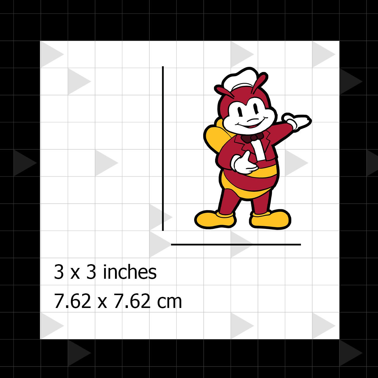 Standing and Pointing Jollibee Vinyl Die Cut Sticker - Etsy