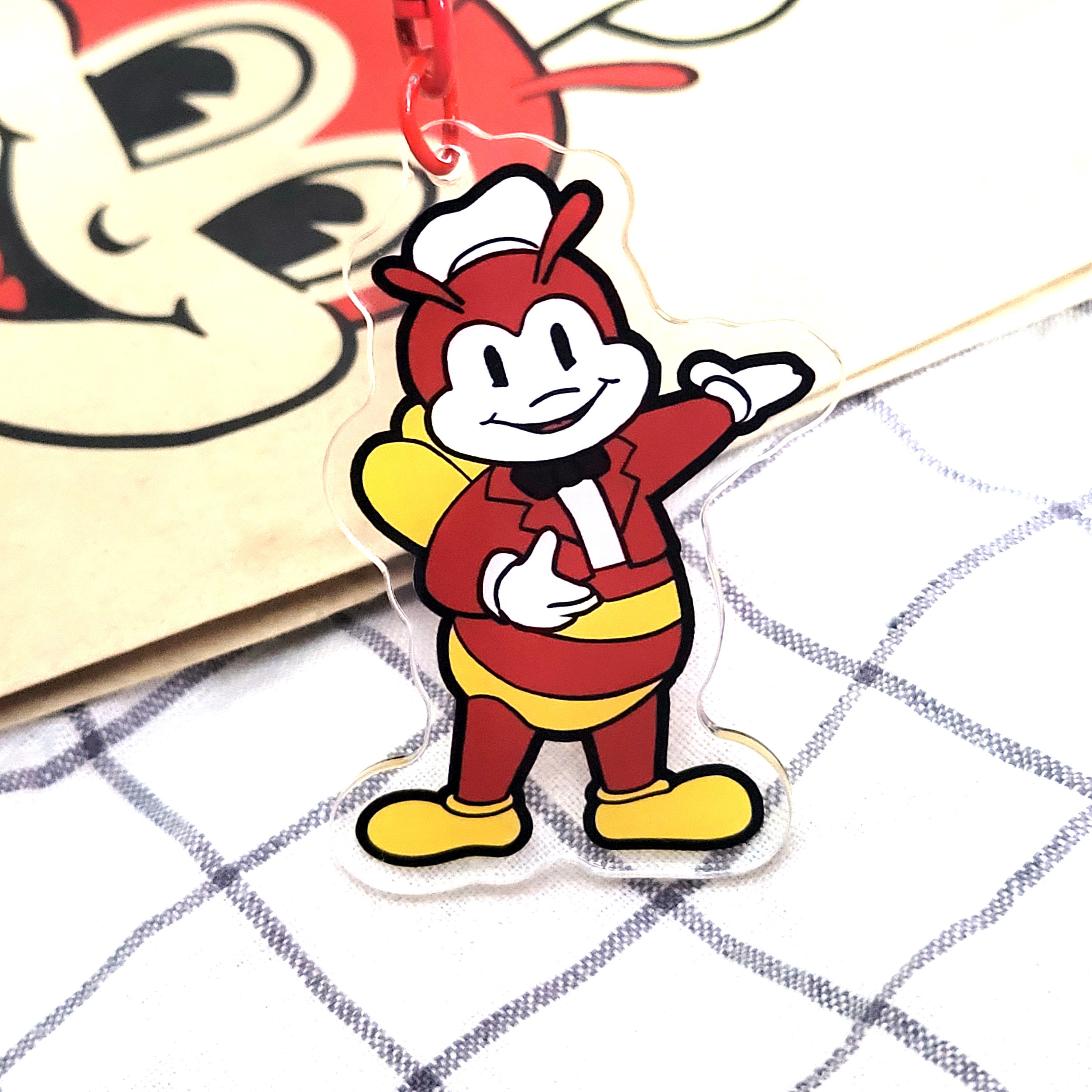 Jollibee Standing and Posing Acrylic Keychain Charm | Asian Foods ...