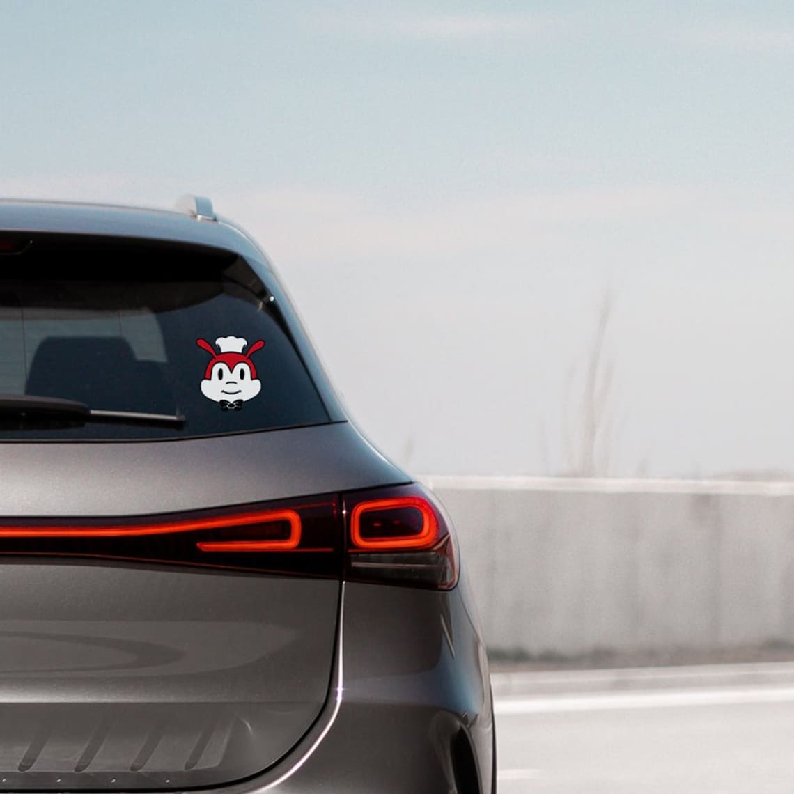 Car Decal Jollibee Face | Filipino Cartoon Fast Food Mascot Window ...