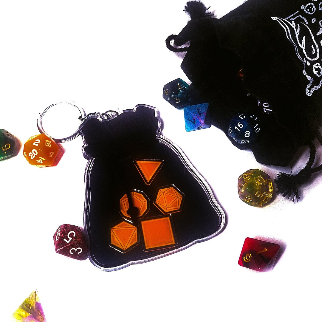 Dnd Shaker Keychain | Charm Shaker, Stim Toys | Dice Bag of Holding ...