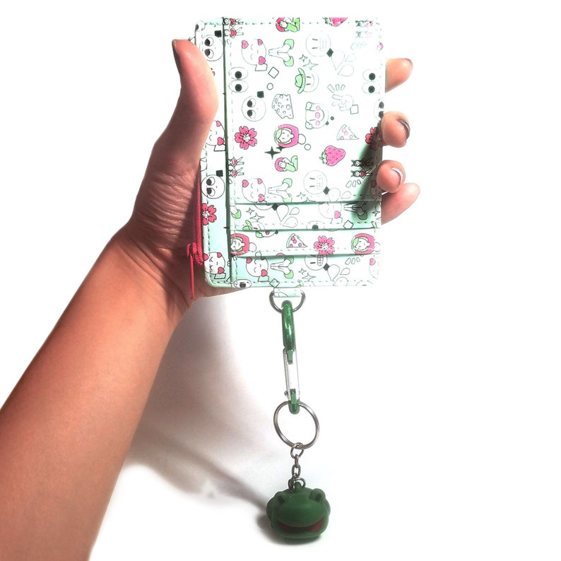 Green Lime Cream Matcha Frog Pastel Small Credit Card Holder | Wallet ...