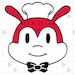 Car Decal Jollibee Face | Filipino Cartoon Fast Food Mascot Window ...