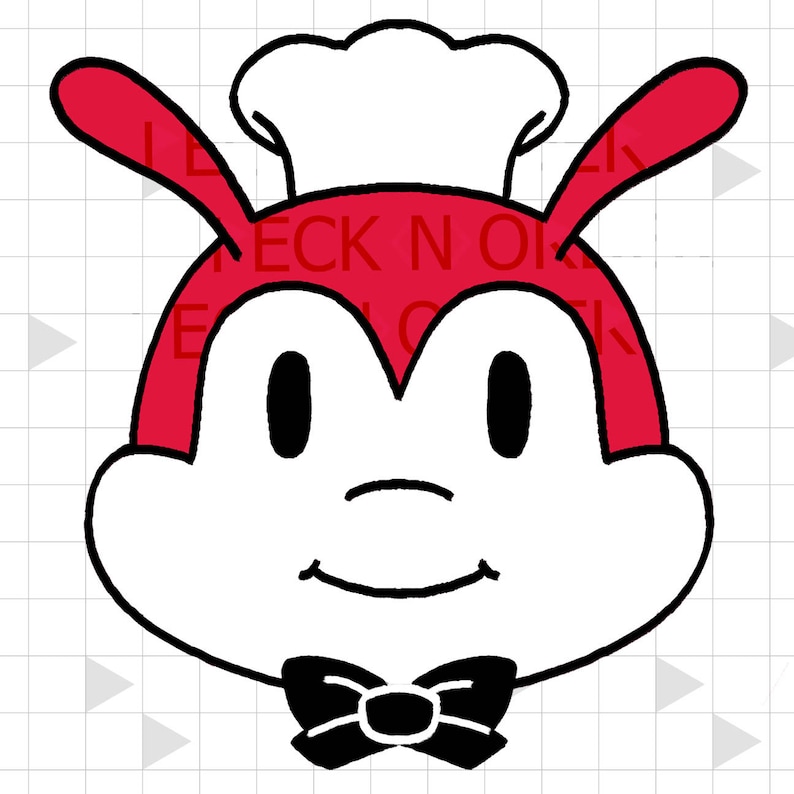 Car Decal Jollibee Face | Filipino Cartoon Fast Food Mascot Window ...