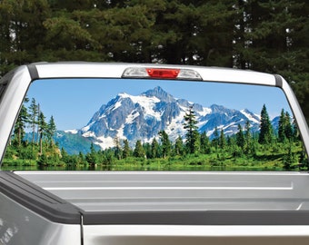 Mountain Scenery 2 Rear Window Graphic Decal perforated | Etsy