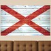 Alabama State Flag Distressed Wood Wall Decal Sticker Graphic Art Mural ...