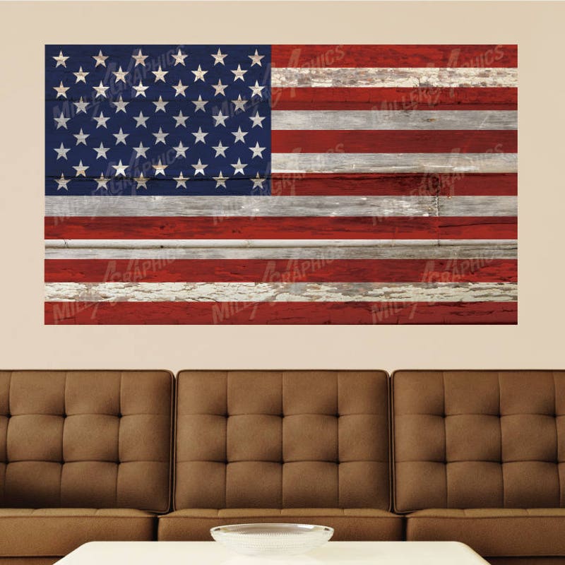 American Flag Wall Art Wood - Etsy