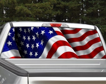 Texas Flag Waving Rear Window Graphic Decal for Truck SUV | Etsy