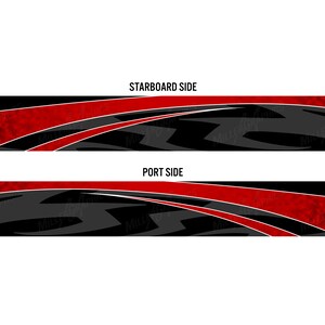 Stealth (red) Abstract Boat Wrap Kit 3M Cast Vinyl - 15 Sizes Available ...
