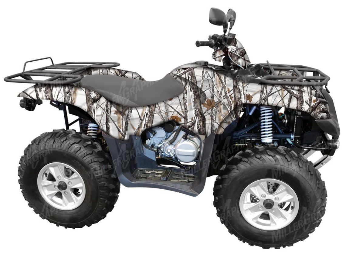 Snowstorm Camo ATV Wrap Kit Vinyl Graphic Decal 4 Wheeler | Etsy