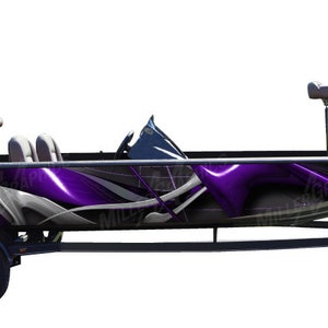 Typhoon (purple) Abstract Boat Wrap Kit Vinyl Graphic Decal 3M - 15 ...