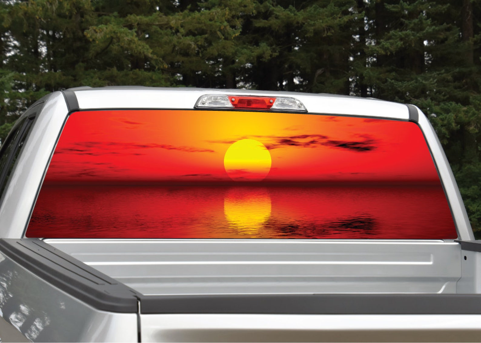 Beach Sunset 7 Rear Window Graphic Decal perforated - Etsy