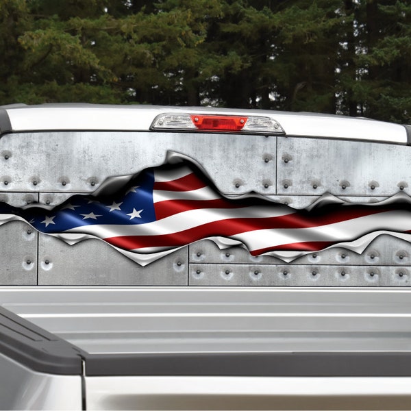Ripped Metal Decal - Etsy