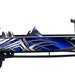 Stingray (blue) Abstract Boat Wrap Kit Vinyl Graphic Decal 3M - 15 ...