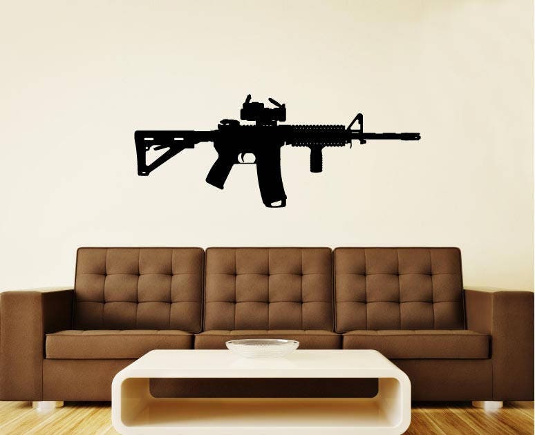 AR-15 Gun Rifle Vinyl Wall Decal Sticker Graphic | Etsy
