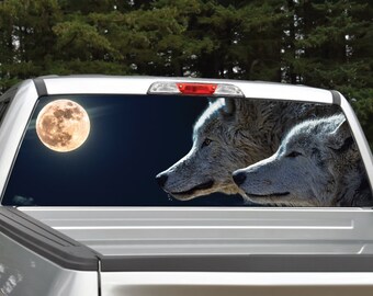 Wolf Wolves Rear Window Graphic Decal perforated - Etsy
