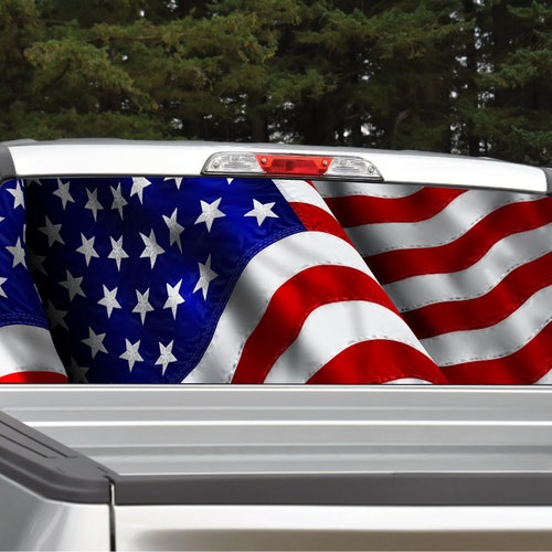 Patriotic American Flag Eagle Rear Window Graphic Tint Decal - Etsy