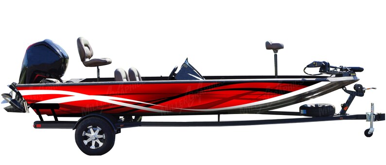Vendetta (red) Boat Wrap Kit Vinyl Graphic Decal 3M - 15 Sizes ...