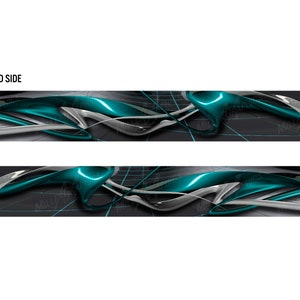 Typhoon (aqua) Abstract Boat Wrap Kit 3M Cast Vinyl - 15 Sizes ...