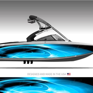 The Abyss (blue) Abstract Boat Wrap Kit 3M Cast Vinyl - 15 Sizes ...