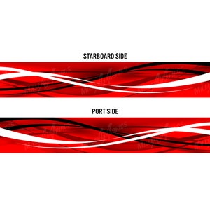 Vendetta (red) Boat Wrap Kit Vinyl Graphic Decal 3M - 15 Sizes ...