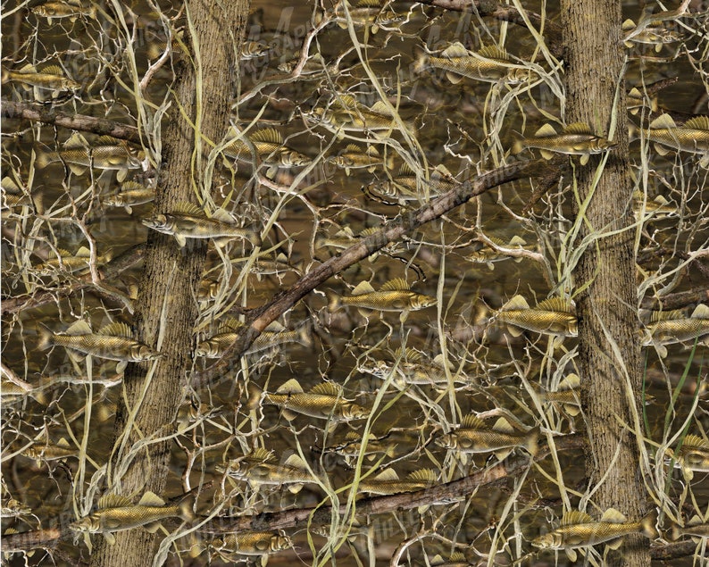Fish Camo walleye Wrap Vinyl Roll Sheet 3M Many - Etsy