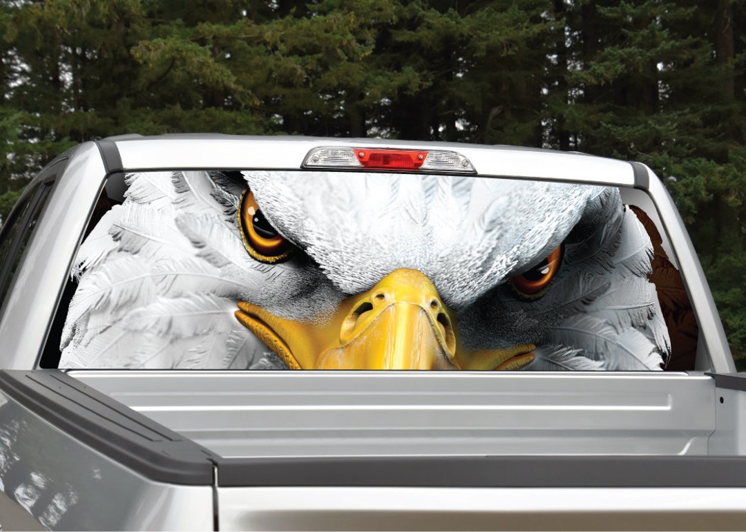 Bald Eagle Eyes Patriotic Rear Window Graphic Decal Truck SUV ...