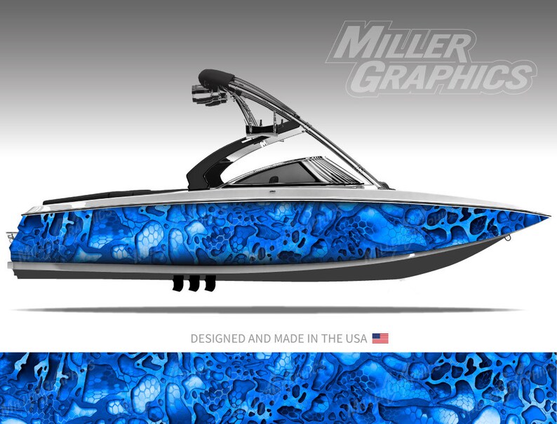 Camo Boat Wrap Kit chameleon Blue Xd 3M Cast Vinyl - Etsy