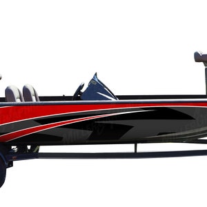 Stealth (red) Abstract Boat Wrap Kit 3M Cast Vinyl - 15 Sizes Available ...