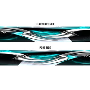 Adrenaline (aqua) Abstract Boat Wrap Kit Vinyl Graphic Decal 3M - 15 ...
