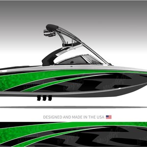 Stealth (green) Abstract Boat Wrap Kit 3M Cast Vinyl - 15 Sizes ...