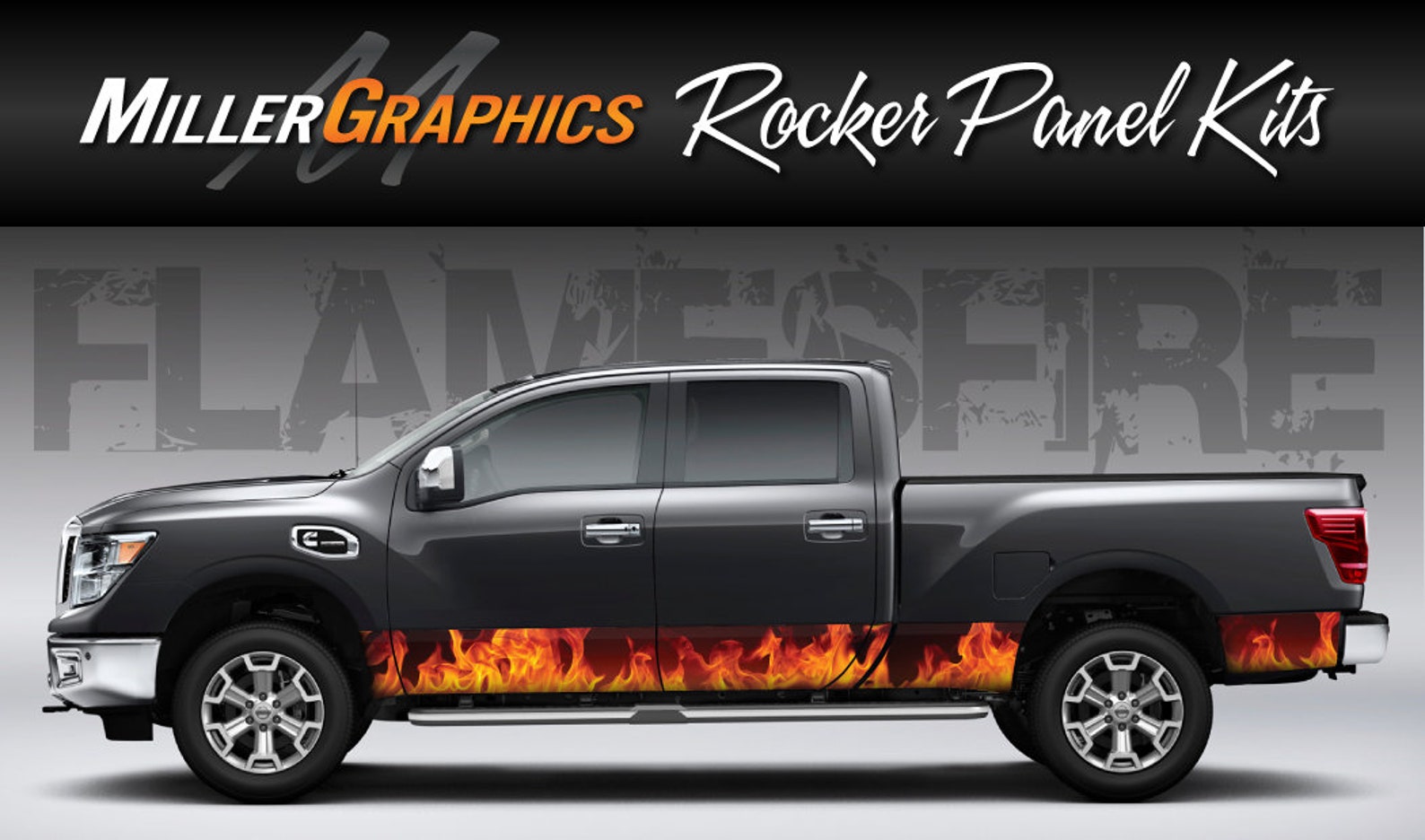 Flames Fire Rocker Panel Graphic Decal Wrap Kit Truck SUV - Etsy