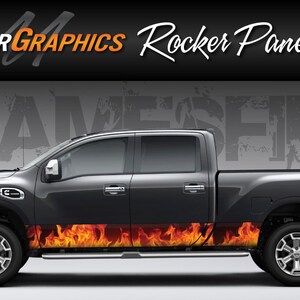 Flames Fire Rocker Panel Graphic Decal Wrap Kit Truck SUV - Etsy