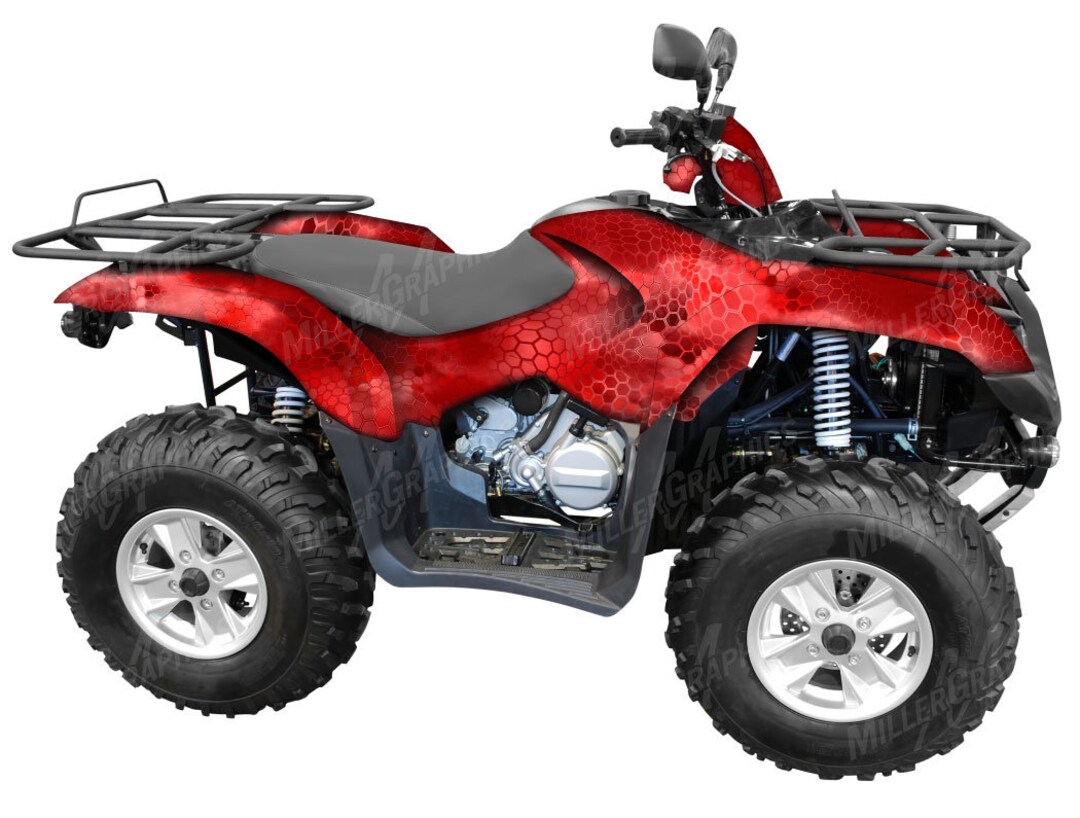 Chameleon Red Camo ATV Wrap Kit Vinyl Graphic Decal 4 Wheeler - Etsy