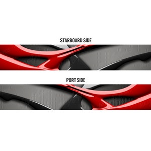 Riptide (red) Abstract Boat Wrap Kit Vinyl Graphic Decal 3M - 15 Sizes ...