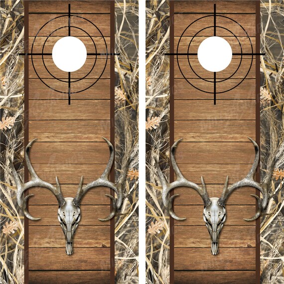 Buck Deer Skull Camo Wood Cross Heirs tall Grass - Etsy