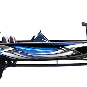 Adrenaline (blue) Abstract Boat Wrap Kit Vinyl Graphic Decal 3M - 15 ...