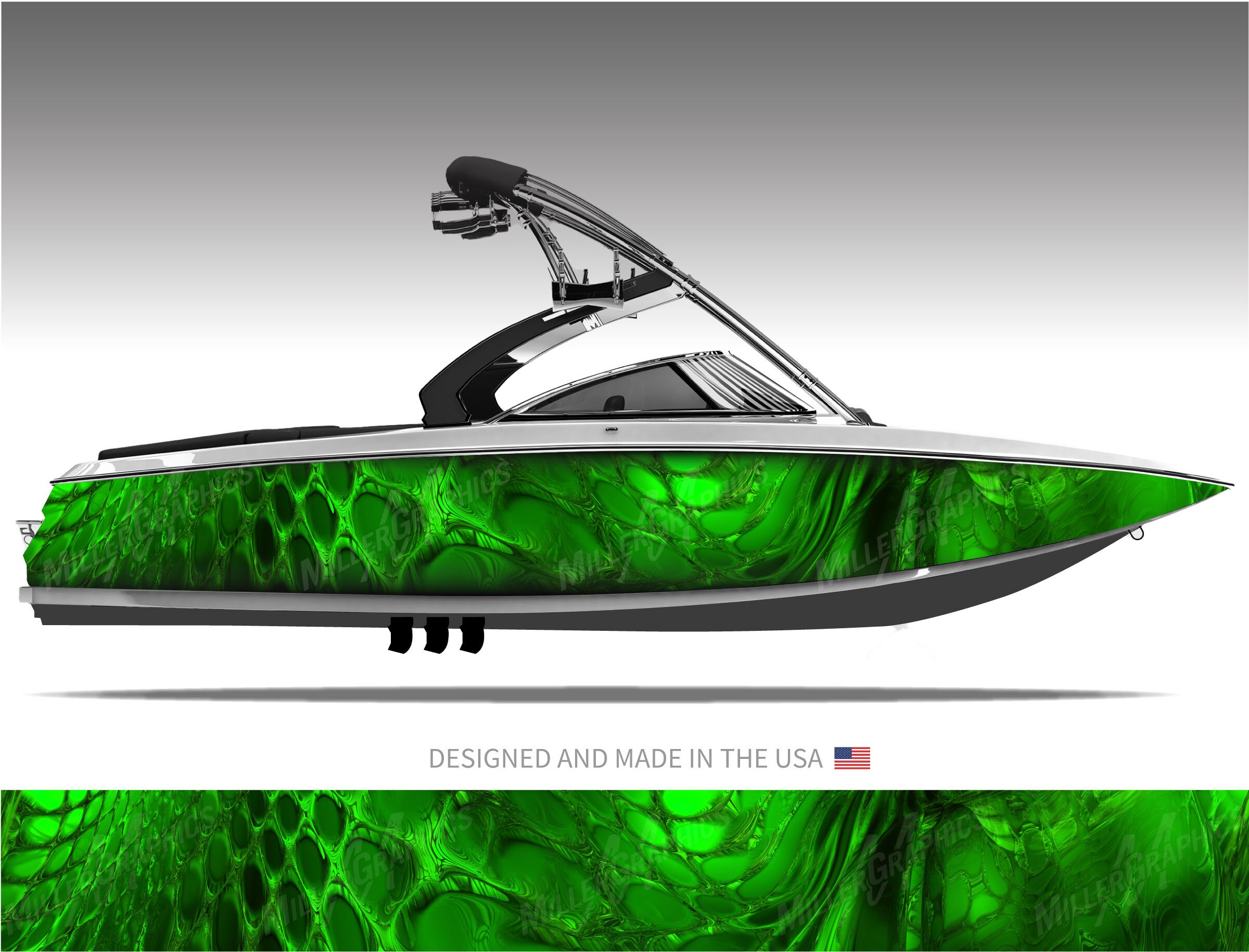 Shipwreck green Boat Wrap Kit Vinyl Graphic Decal 3M 15 Sizes Available ...