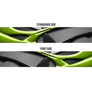 Riptide (green) Abstract Boat Wrap Kit Vinyl Graphic Decal 3M - 15 ...