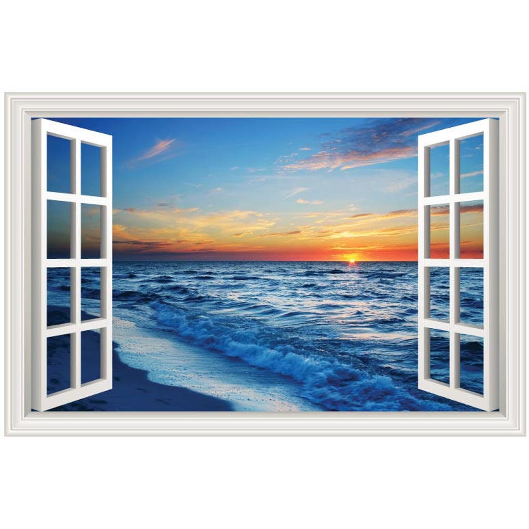 Beach Ocean Sunset #2 Wall Decal Sticker Graphic Art - 4 Sizes ...