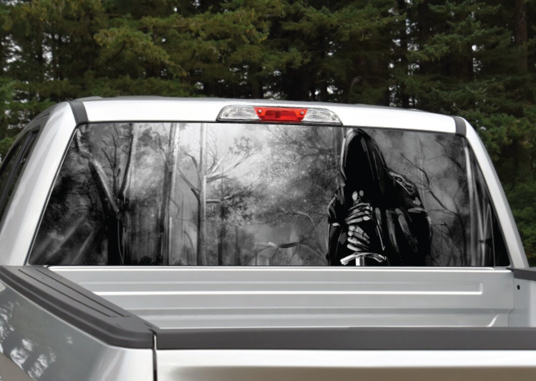 Grim Reaper Rear Window Graphic Decal perforated - Etsy