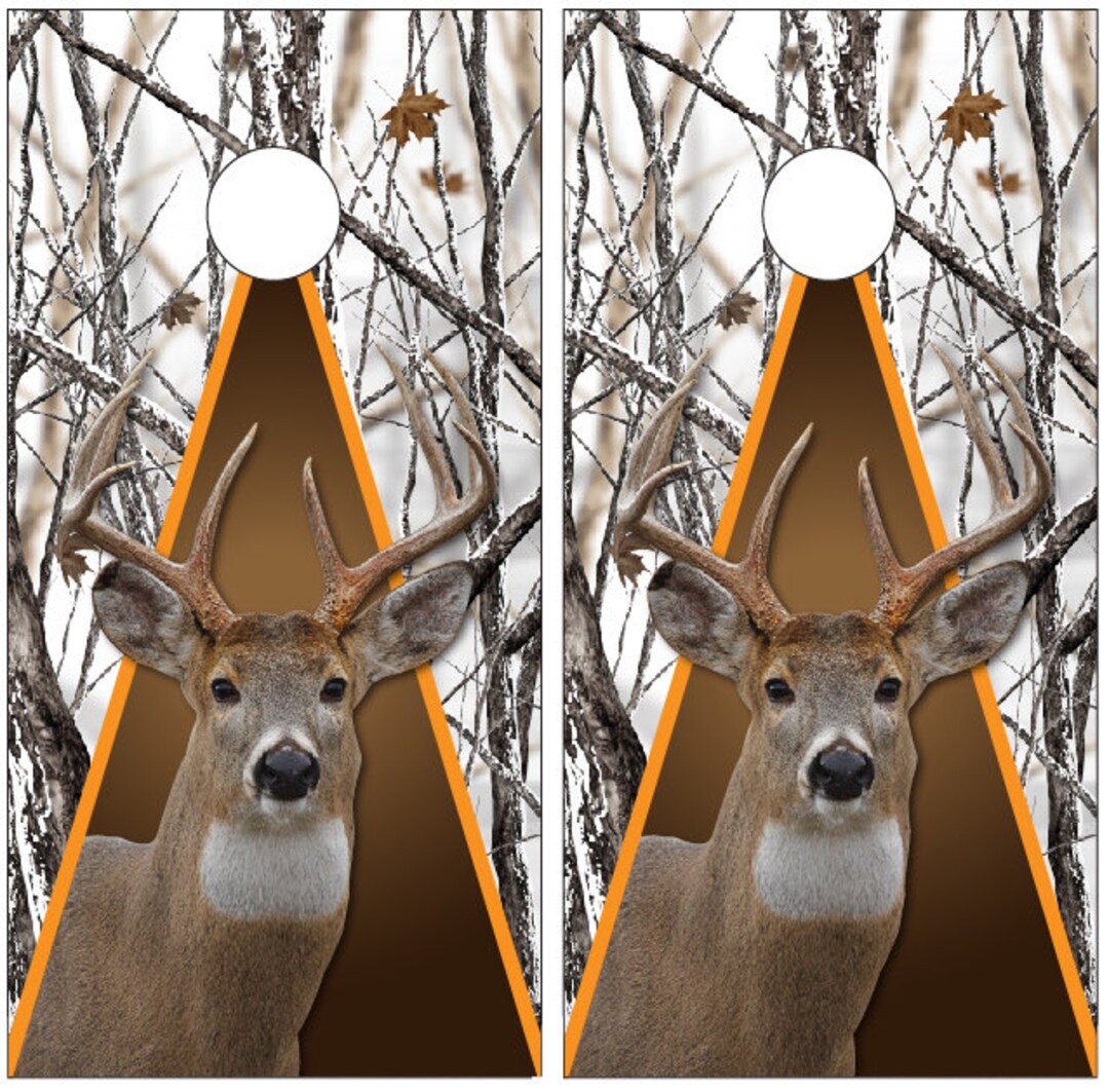 Whitetail Buck Deer Snow Camouflage Hunting Cornhole Wraps Decals - Etsy