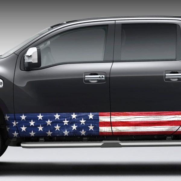 American Flag Truck Decal - Etsy