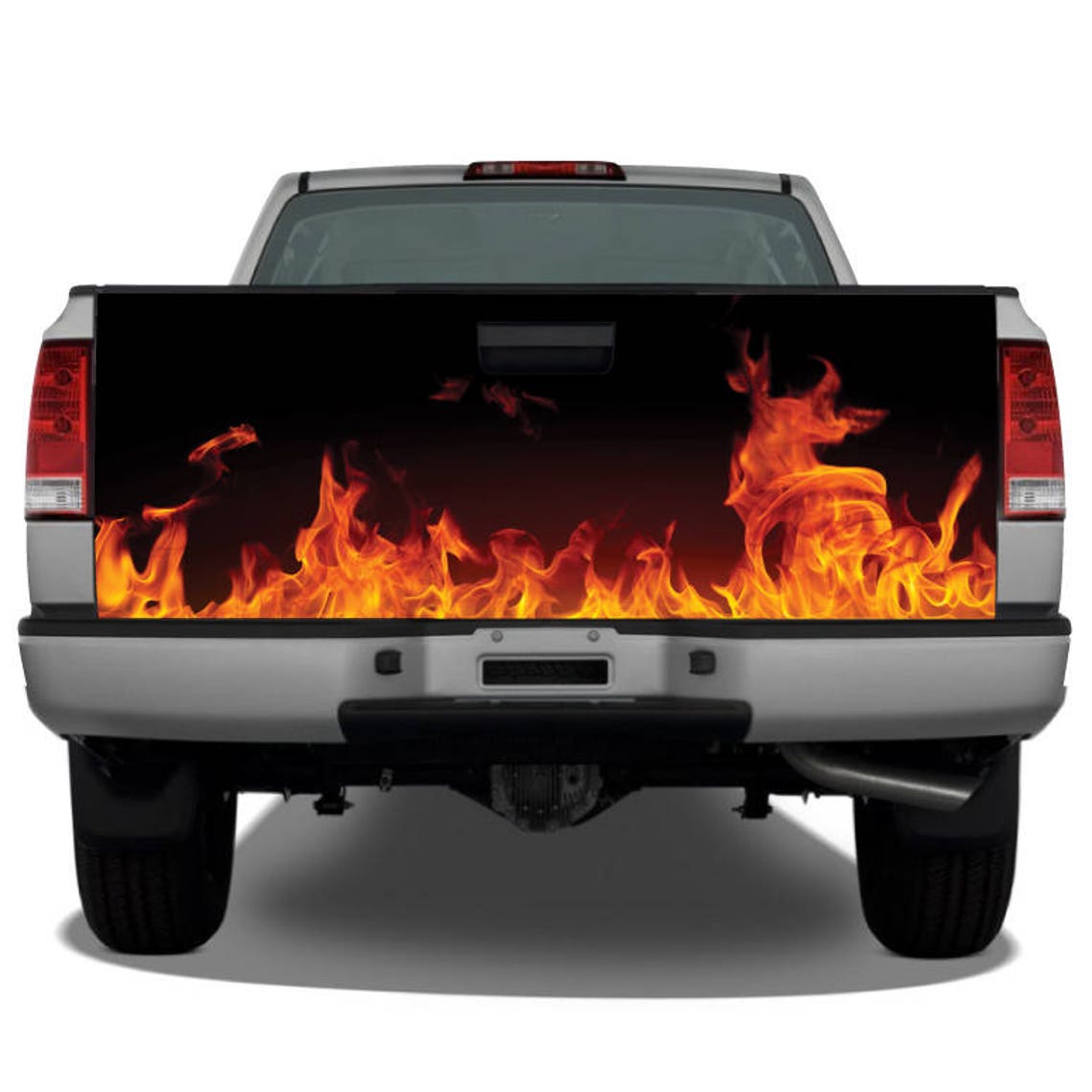 Fire Flames orange Truck Tailgate Wrap Vinyl Graphic Decal - Etsy