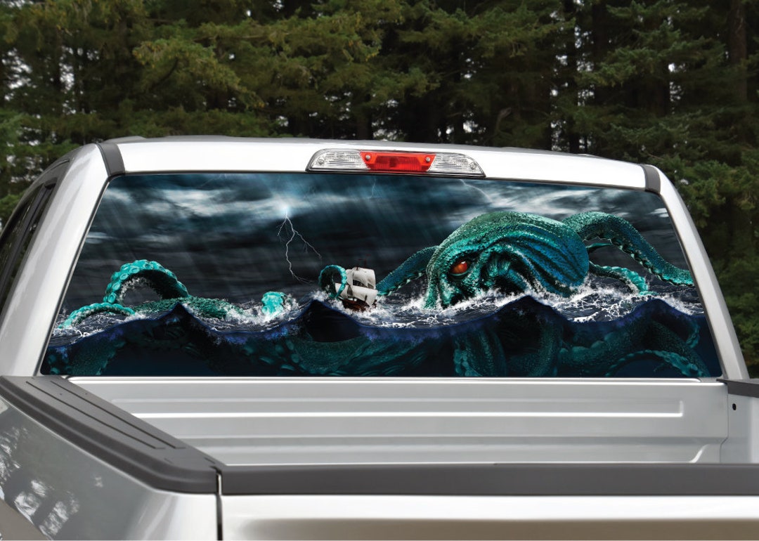 Kraken Sea Monster Nautical Rear Window Graphic Decal Truck SUV ...
