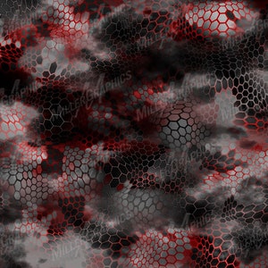 Camo Chameleon "black and Red" Wrap Vinyl Roll Sheet 3M - Many Sizes ...