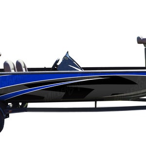 Stealth (blue) Abstract Boat Wrap Kit 3M Cast Vinyl - 15 Sizes ...