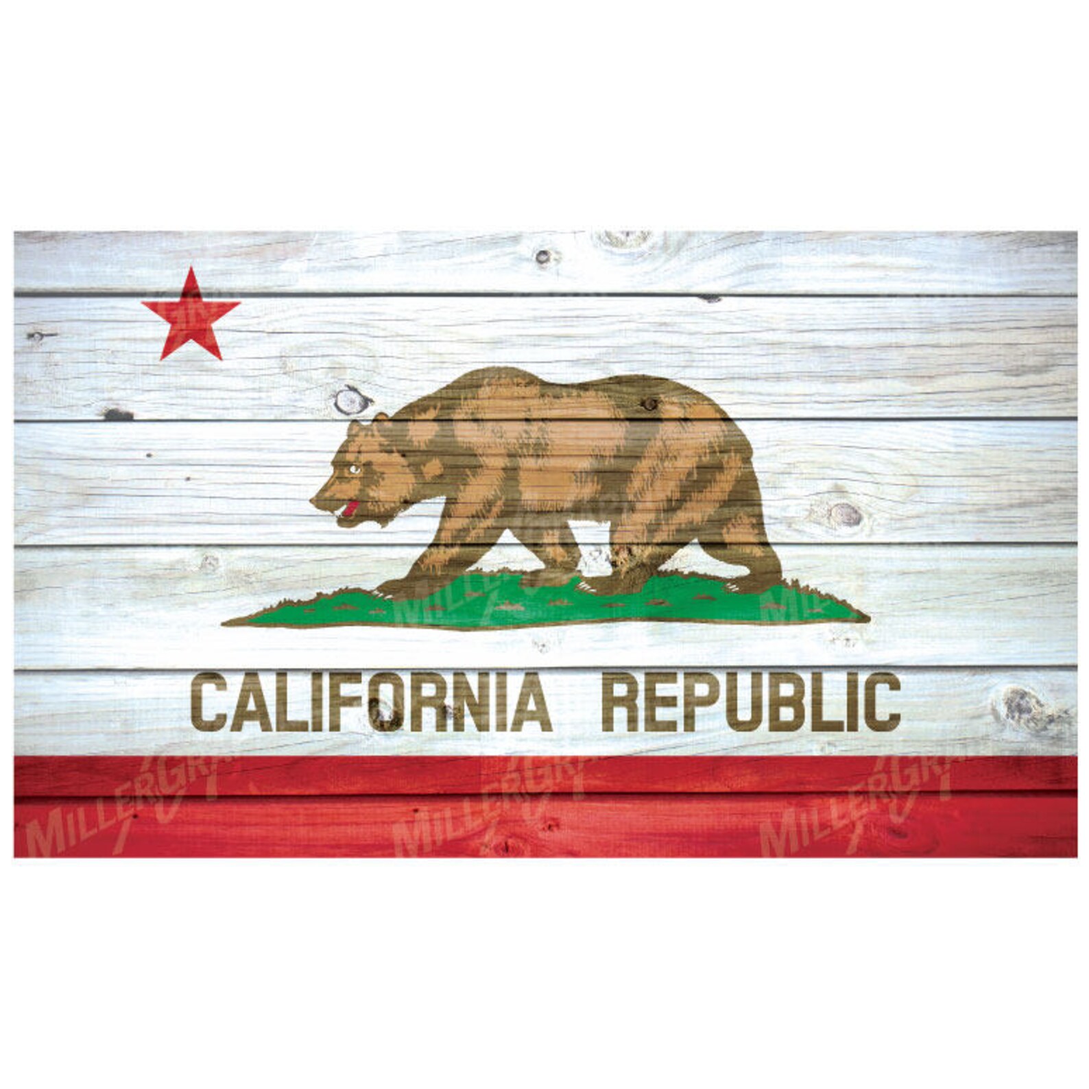 California Flag Distressed Wood Wall Decal Sticker Graphic Art - Etsy
