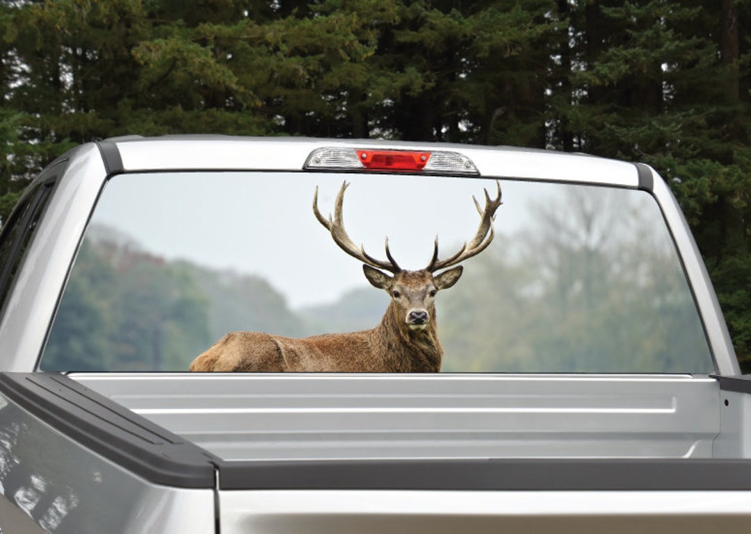 Elk Buck Deer Rear Window Graphic Decal (perforated) - Etsy