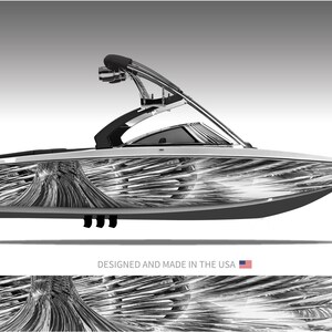Cyclone (grey) Abstract Boat Wrap Kit 3M Cast Vinyl - 15 Sizes ...