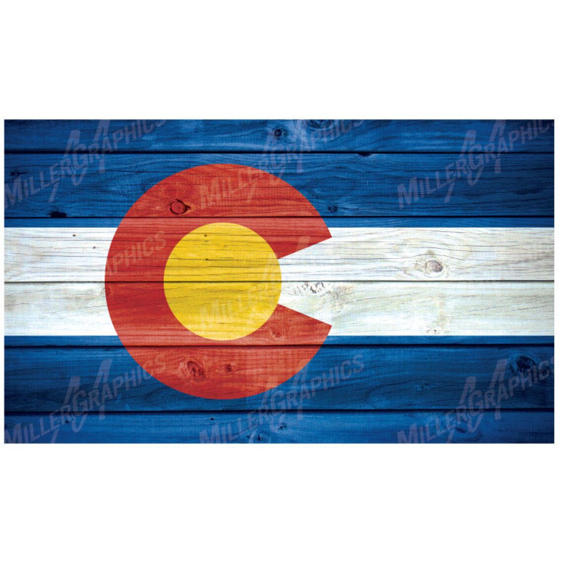 Colorado Flag Distressed Wood Wall Decal Sticker Graphic Art Mural - 4 ...
